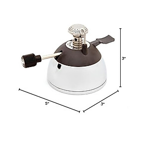 Yama Glass Portable Butane Burner - Adjustable Flame, Refillable For Siphon Coffee Makers, Camping & Lab Use