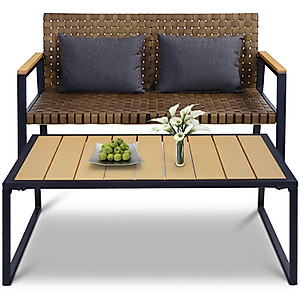 ENSTVER Outdoor Rattan Loveseat