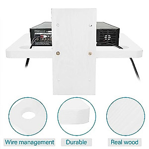 Siondoux Floating Entertainment Shelf Wooden DVD Shelf, Wall Mount TV Shelf, Projector Shelf for Wall Perfect for Projector, Xbox, PS5, DVD Player,Game Console, Cable Box, Floating Shelf for Under TV