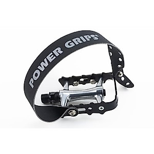 Power Grips High Performance Pre-Assembled Strap/Pedal Kit, Black, X-Large