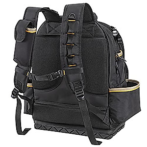 CLC Work Gear PB1133 38 Pocket Molded Base Tool Backpack, Black/Blue