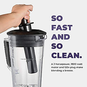 Cleanblend Classic Blender, Personal Blender for Shakes and Smoothies, High-Power Smoothie Blender, Blender for Juice, Soups, 1800-Watt 3-Horsepower Motor, Stainless Steel Blades, 64-Ounce Pitcher
