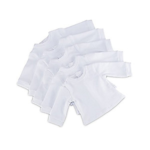 Emily Rose 18 Inch Doll Clothes Value Basics 5-Pack Long Sleeved Bright White 18-in Doll T-Shirts | Compatible with 18" American Girl Dolls