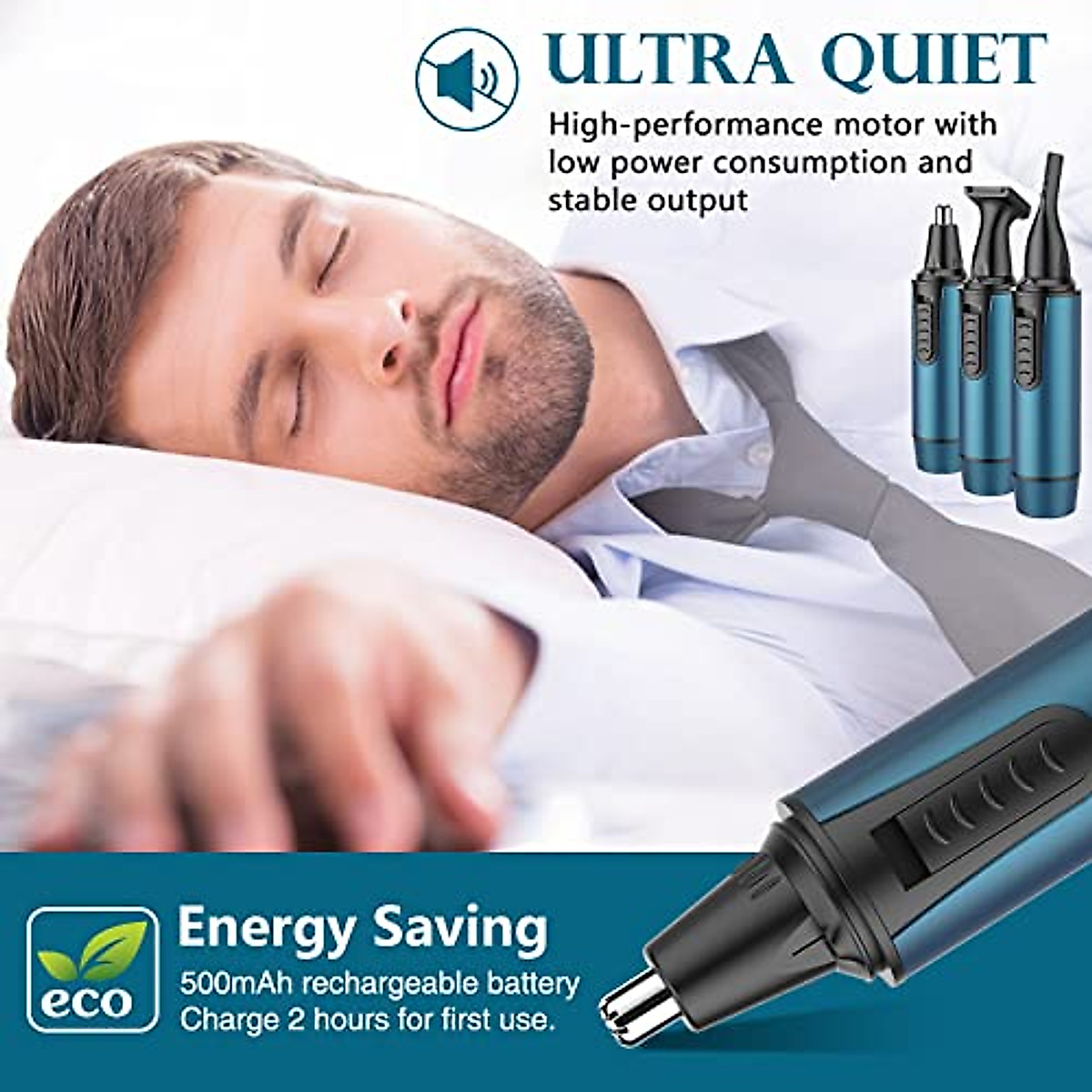 NUMIFUN Nose Hair Trimmer for Men 2023 Upgrade Rechargeable Ear and Nose Trimmer IPX7 Waterproof Dual Edge Professional Painless Eyebrow Facial Ear Hair Trimmer Clipper