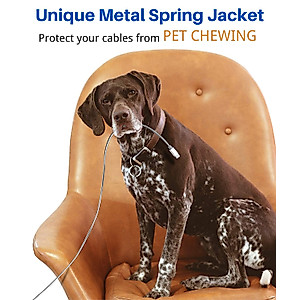 METZONIC MFi Certified Charger for iPhone [2 Pack, 6Feet] Metal Braided USB Cable with Insulation Coated Steel Jacket, Strong & Fast Charging Data Transfer Cord