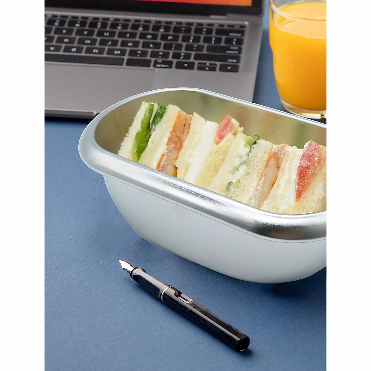 Lunememo Nest Stainless Steel Food Storage Containers, Airtight Metal Lunch Box Set with Lockable Leakproof Lids, BPA Free, 6-Piece