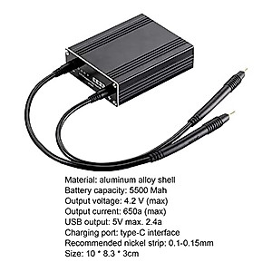 Plastic welder Handheld Spot Welder Portable Mini Spot Welder Aluminum Alloy Shell Portable Precision Spot Welder Universal 18650 Battery CNC machine (Color : Black)