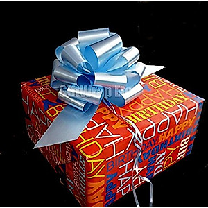 Big Easter Gift Basket Pull Bows - 9" Wide, Set of 9, Light Pink, Blue, Yellow, Lavender, Bows for Gifts, Christmas, Presents, Boxing Day, Wreath, Birthday, Fundraiser, School Dance, Gift Bows