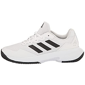 adidas Men's GameCourt 2 Tennis Shoe, White/Core Black/White, 10