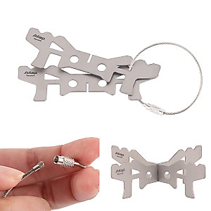 ATiAP Alcohol Stove, Titanium Portable Camping Backpacking Hiking Stove with Cross Stand Carry Bag