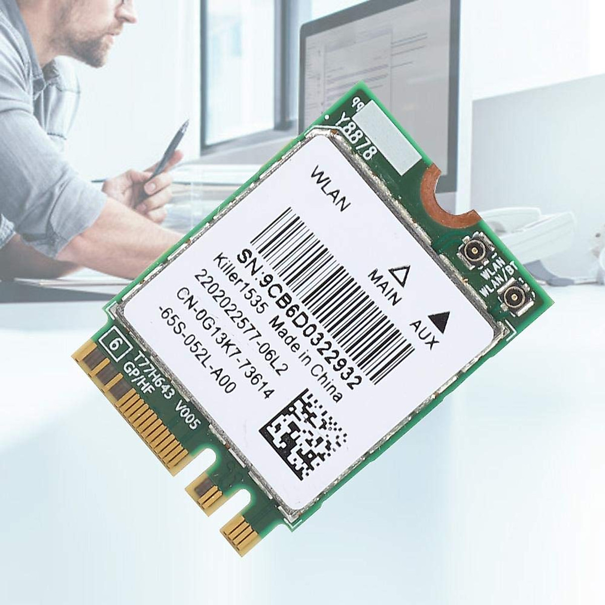 5G 867Mbps Bluetooth 4.1 Network Card, Game M.2 NGFF Adapter,for Killer -AC 1535 Band (2.4 GHz 5 GHz) 802.11ac NGFF M.2,for Notebook, Plug and Play