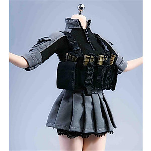 HiPlay 1/6 Scale Figure Doll Clothes, Top+Skirt, Outfit Costume for 12 inch Female Action Figure Phicen/TBLeague CM144(A)
