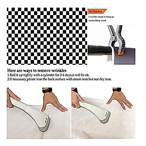 Black and WhiteRacing Checker Texture Grid Birthday Chess Board Theme Photography Backdrops 7X5ft Children Kids Birthday Party Supplies Newborn Baby Shower Banner Photo Background Booth Props Vinyl