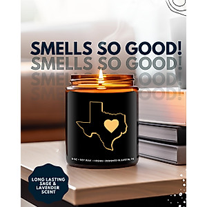 Texas Candle, Gifts for Women, Texas Gifts for Men, Texas Souvenir Gifts, State Texas Themed Gifts, Moving Away & Home Sick Gifts, Birthday, Christmas, Graduation, Gift-Ready