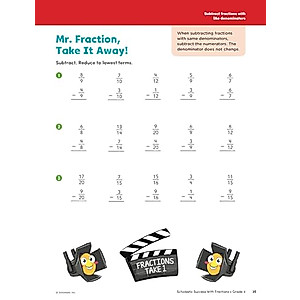 Scholastic Success with Fractions Grade 4 Workbook
