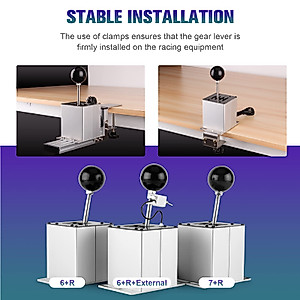 aikeec USB Simulator Shifter for ATS ETS Dust WRC Sim Racing Games H Gear shifter for Logitech G29 G27 G25 G920 T300RS/GT Steering Wheel PC Windows 7+R