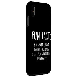 iPhone XS Max No Giant Octopus Graduated Uni Funny Animal Pun Humor Case