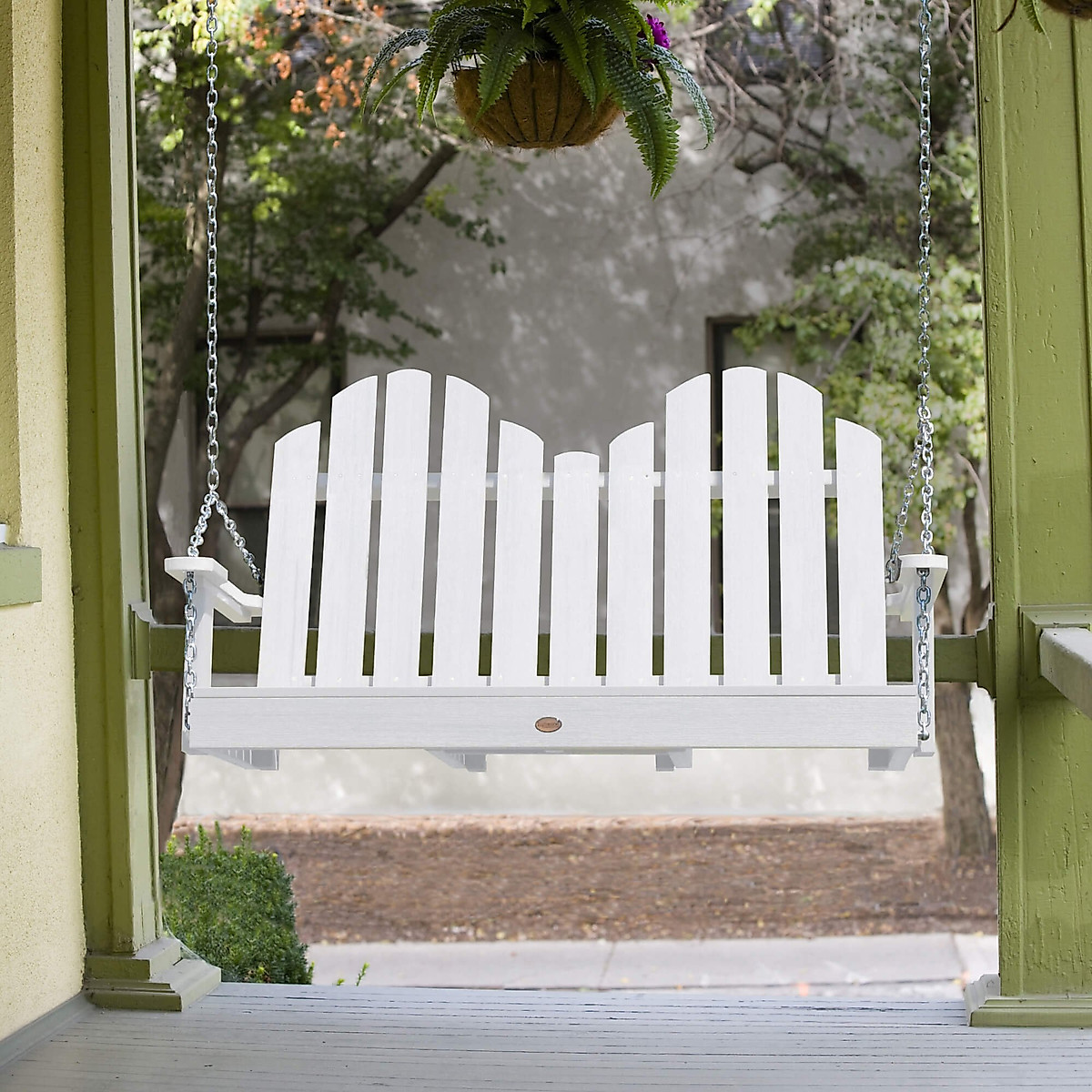 Highwood Classic Westport Adirondack Porch Swing, 4 Feet, White