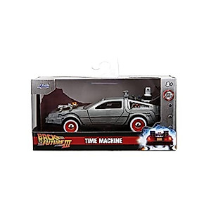 Jada Toys Back to The Future Part III 1:32 Time Machine Die-cast Car, Toys for Kids and Adults