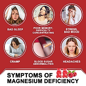 Magnesium Glycinate Gummies 400mg, Magnesium L-Threonate 200mg - Chelated Magnesium Potassium Complex Supplement with VitD, B6, CoQ10, Supports for Memory, Calm, Mood & Sleep - 60 Count (Pack of 2)