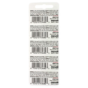 5PK Maxell Silver Oxide SR621SW Low Drain Watch Battery Replaces 1175SO, 164, 280-34, 362, 531, 602, AG1, D 364, D364, GP364, L621, LR621, R 364/31, RW 320, S621S, SB-AG/DG, SG1, SP364, SR 60, V364