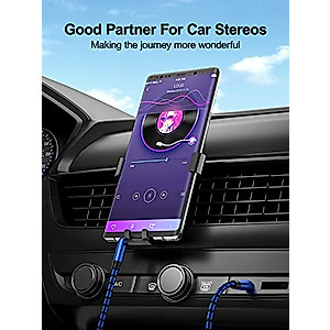 NC XQIN Headphone Extension Cable 1ft, 3.5mm Extension Nylon Braided Aux Extension Cable 3.5mm Audio Cable Extension 3.5mm Male to Female Audio Stereo Cable Compatible with Headphone Speaker