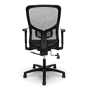 OFM Essentials Collection Mesh Seat Ergonomic Office Chair with Lumbar Support, in Black