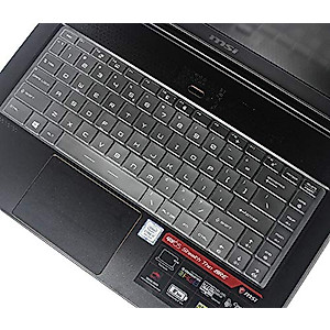 CaseBuy Premium Clear Keyboard Cover for MSI GS65 GF63 Stealth Thin 15.6"/MSI PS63 P65 WP65 WS65 15.6 Inch/MSI PS42 14 Inch Gaming Laptop, Ultra Thin Dustproof Protective Skin, TPU