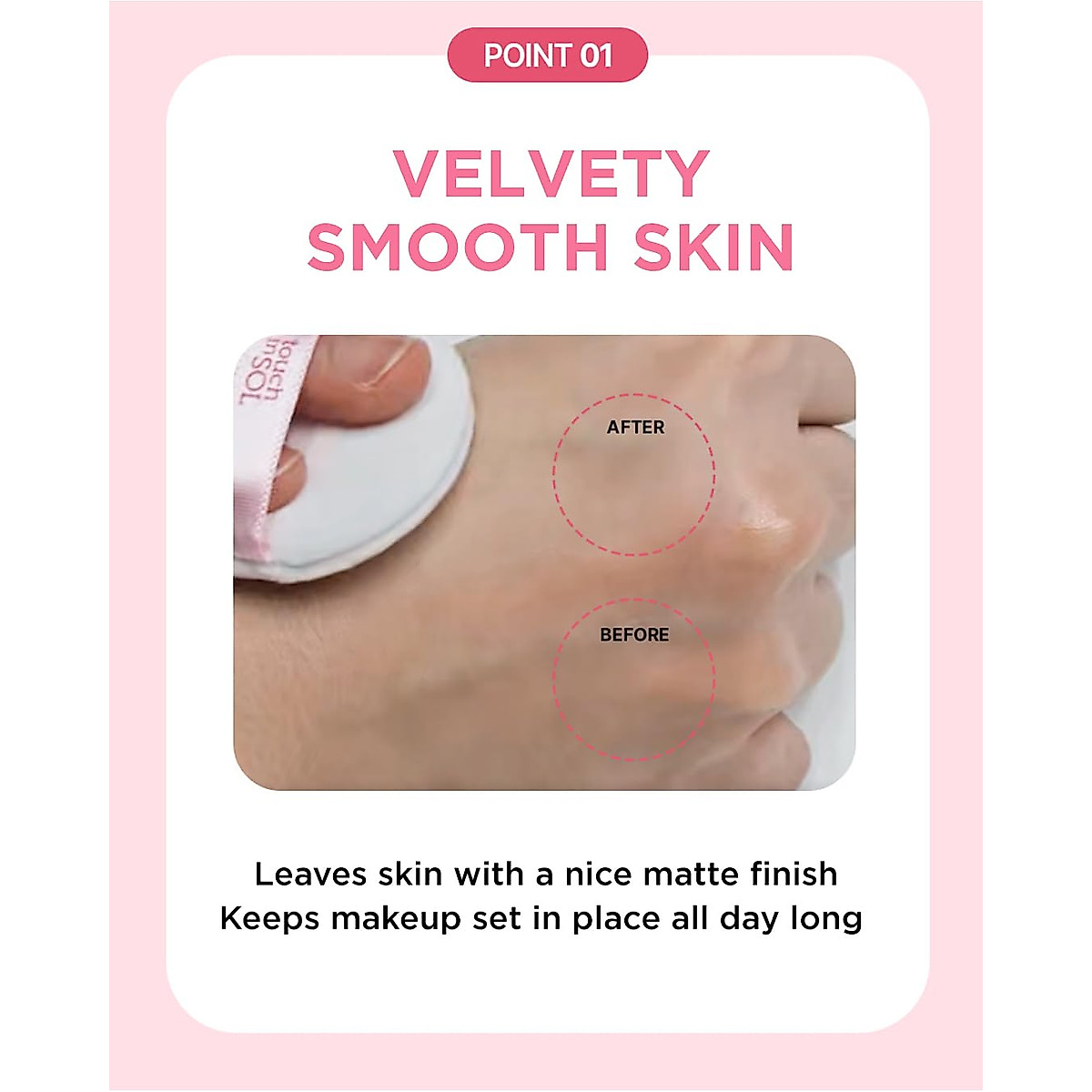 TOUCH IN SOL No Poreblem Mineral Powder - Translucent, Lightweight Loose Setting Powder for Flawless Matte Finish - Oil Control, Pore Primer, Blurs Imperfections & Fine Lines - Face & Greasy Hair Use