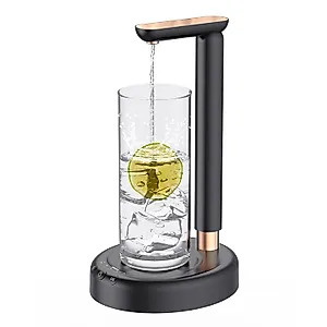 Desktop Water Bottle Dispenser, Nerveol 5 Gallon Water Dispenser Portable Electric Water Bottle Pump for Universal 1-5 Gallon Bottles Type-C Charging Water Jug Pump for Home Office Outdoor Black
