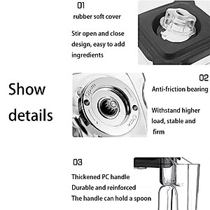 WHIPIN Blender Smoothie Maker, 2L Commercial Mixer Milkshake Smoothie Blender Machine for Shakes and Smoothies, Heavy Duty 2200W Stainless Steel Blade with Quiet Shield Sound Enclosure, 5 Presets