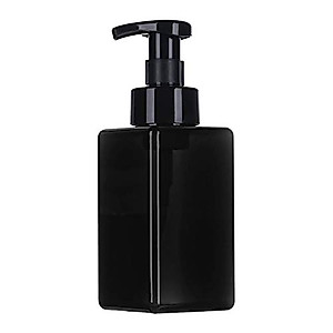 Soap Dispenser Pump Square Clear Foaming Bottle Liquid Soap Whipped Mousse Points Bottling Shampoo Lotion Shower Gel Foam Pump Bottles Ending 250/450/650ML Hand Lotion Bottle ( Color : 650ml black )