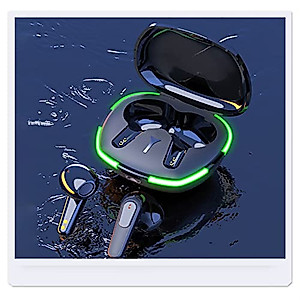 TOUMENY Wireless Bluetooth Headset, Sports Running in-Ear Wireless Bluetooth Headset, Wireless Earbuds, Bluetooth 5.1 Touch Digital Display Noise-Canceling
