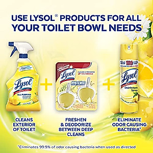 Lysol Automatic In-The-Bowl Toilet Cleaner, Cleans and Freshens Toilet Bowl, Lemon Breeze Scent, 2 Count (Pack of 1)