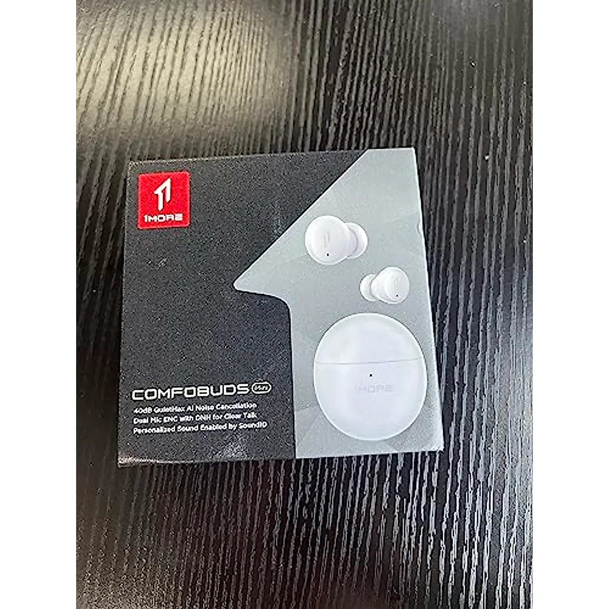 1MORE ComfoBuds Mini Hybrid Active Noise Cancelling Earbuds, in-Ear Headphones with Stereo Sound, Earbuds Wireless Bluetooth 5.2, Clear Calls, Wireless Charging, Soothing Sound, Waterproof, White