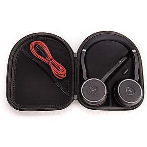 Jabra Evolve 75 Stereo Wireless Bluetooth Headset with Charging Stand - World-Class Speakers, Active Noise-Cancelling Microphone and All Day Battery, UC Optimized (New)