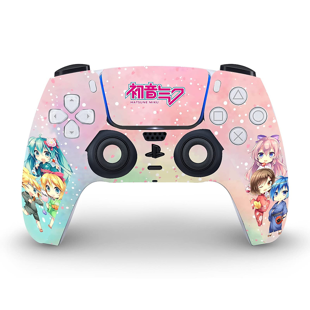 Head Case Designs Officially Licensed Hatsune Miku Characters Graphics Vinyl Faceplate Sticker Gaming Skin Decal Compatible With Sony PlayStation 5 PS5 Disc Edition Console & DualSense Controller