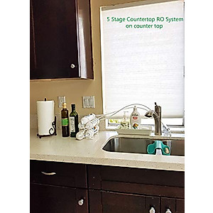 Alkaline (Raise pH Level) 5-Stage Countertop Reverse Osmosis Water Purification System, 75 GPD Membrane