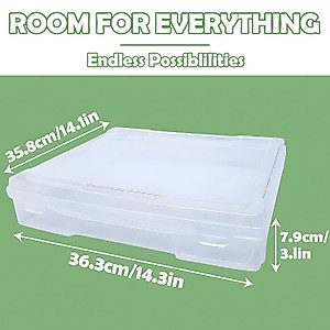 12" x 12" Scrapbook Paper Storage Case, Plastic Scrapbook Box, Clear Scrapbooking Organizers and Storage, Scrapbook Containers to Organize Scrapbook Paper, Art and Craft Supplies, 1 Pack