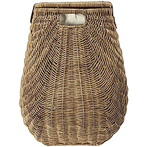 KOUBOO Bulging Wicker 2 Load Capacity Laundry Hamper with Liner