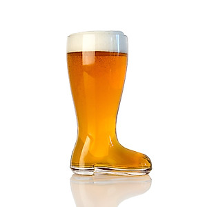 Big Betty - Betty's Das Boot - Glass Beer Boot Mug for Oktoberfest Celebrations, St. Patrick's Day, Bachelor or Bachelorette Festivities, Holds Over 2 Beers - 1 Liter