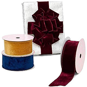 2 1/2" X 10 Yards Premium Velvet Wired Ribbon - Hot Pink