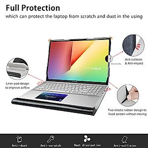 Alapmk Protective Case for 15.6" Asus VivoBook S15 S532FA/VivoBook 15 F512DA F512FA X512FA/ASUS Q547FD Q537FD/ZenBook Flip 15 Q538EI Q528EH & Lenovo IdeaPad Slim 7 GTX/IdeaPad Slim 7 15IIL05,Black
