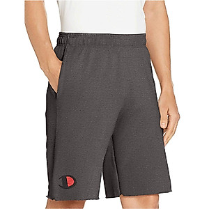 Champion mens 10" Powerblend Graphic Short, C Logo Shorts, Granite Heather, Small US