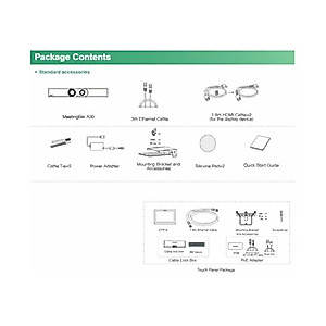 TWA Yealink Bundle of A30-020-ZOOM Zoom Collaboration bar with CTP18 Touch Panel with Microfiber Cloth Works with Zoom, RingCentral, Vonage, Teams Connects to PC, Mac, Cellphones and Softphones
