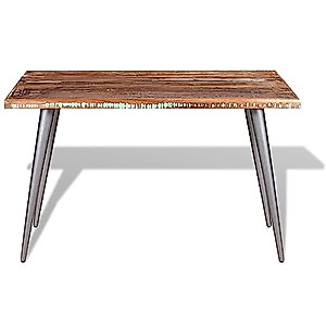 YPWRENH Side Tables bar Table Dining Table Solid Reclaimed Wood 47.2"x23.6"x30" for Dining Room, Kitchen or Living Room