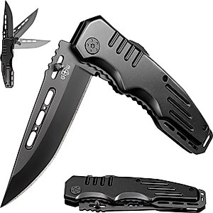 Spring Assisted Knife - Pocket Knives for Men - Folding Knife - Military Style - Tactical Knife - Good for Camping Hunting Survival Indoor and Outdoor Activities Mens Gift 6681 NE