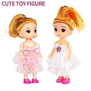 TEMI Villa Toys for 3 4 5 6 7 8 Years Old Girls - 4 Storeys 12 Rooms, Indoor Playset with 2 Dolls Toy Figures, Toys Furniture and Accessories, Pretend Girls Plays, Building Toys, Gifts Toy