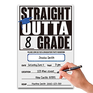 FujLoy 20 Cards with Envelopes, graduation party invitations 2024, 2024 College, High School, University Grad Celebration.（022）