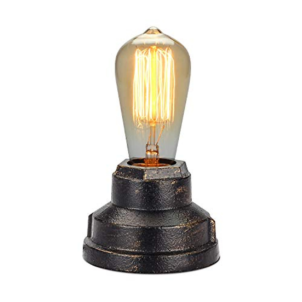 Boncoo Touch Control Table Lamp Vintage Desk Lamp Small Industrial Touch Light Bedside Dimmable Nightstand Lamp Steampunk Accent Light Edison Lamp Base Antique Night Light for Living Room Bedroom